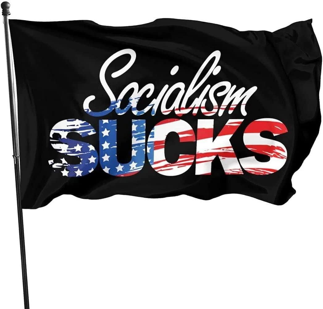 Socialism Sucks Flag Built For Outdoor Use America Banner Flags Garden Yard Flag Custom ...