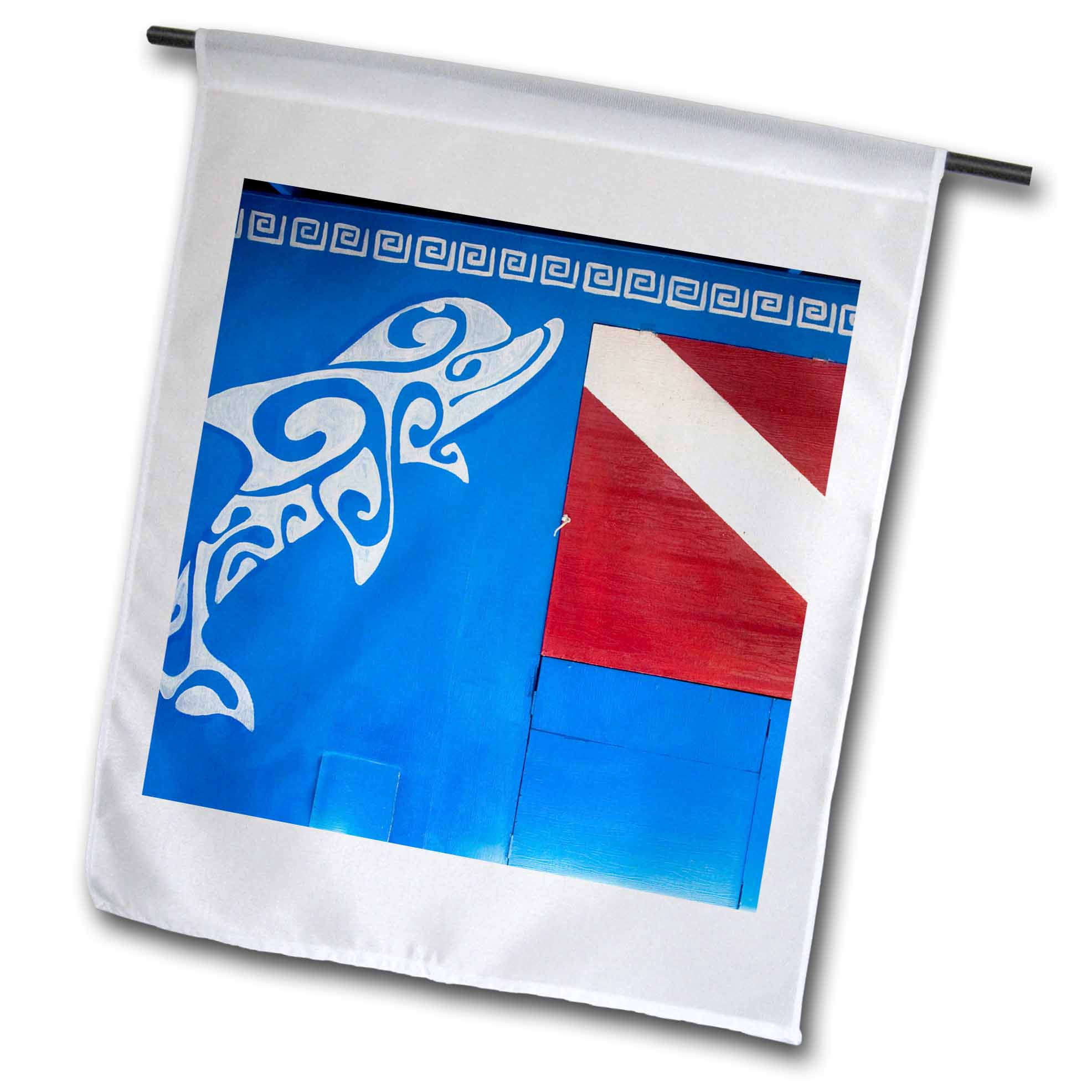 3dRose, Society Islands, Rangiroa, Scuba diving flag - OC13 BJA0053 ...