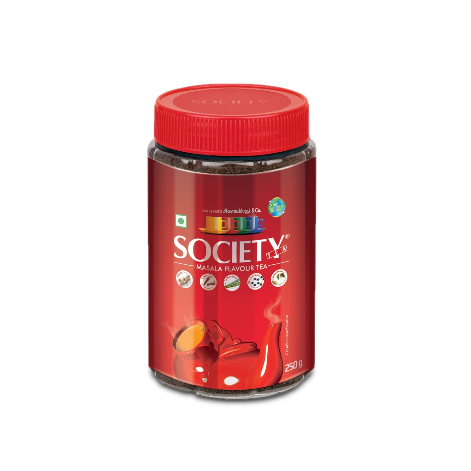 Society Masala Flavor Tea 250gm Jar, 8.8 Ounce - Masala Chai Enriched With Cardamom Ginger ...
