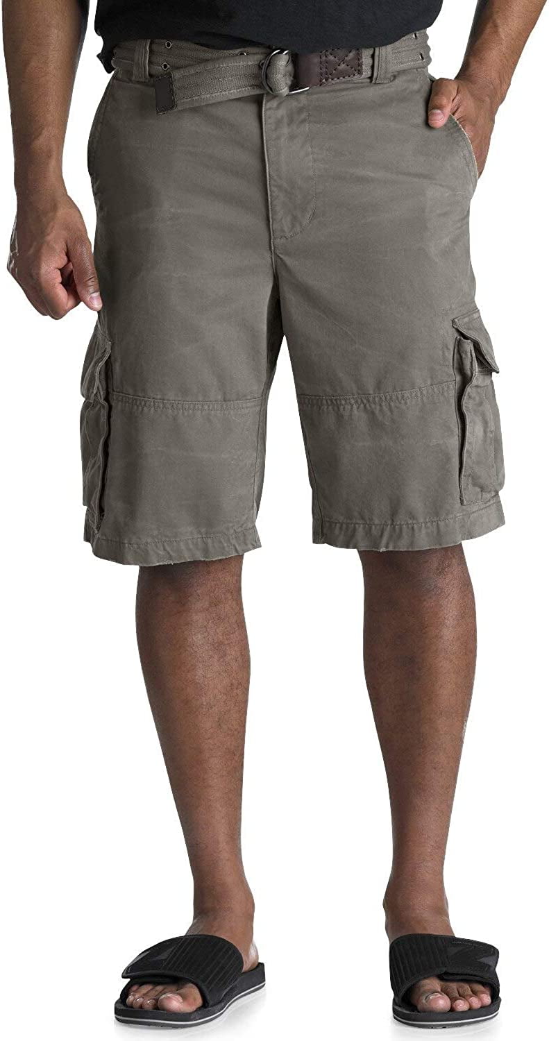 Society of One by DXL Men's Big & Tall Distressed Cargo Shorts, Heather ...