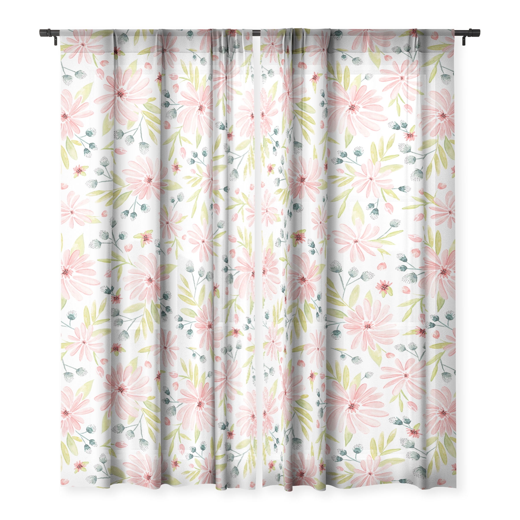 Society6 Heather Dutton Amelia Single Panel Sheer Window Curtain 50" x ...