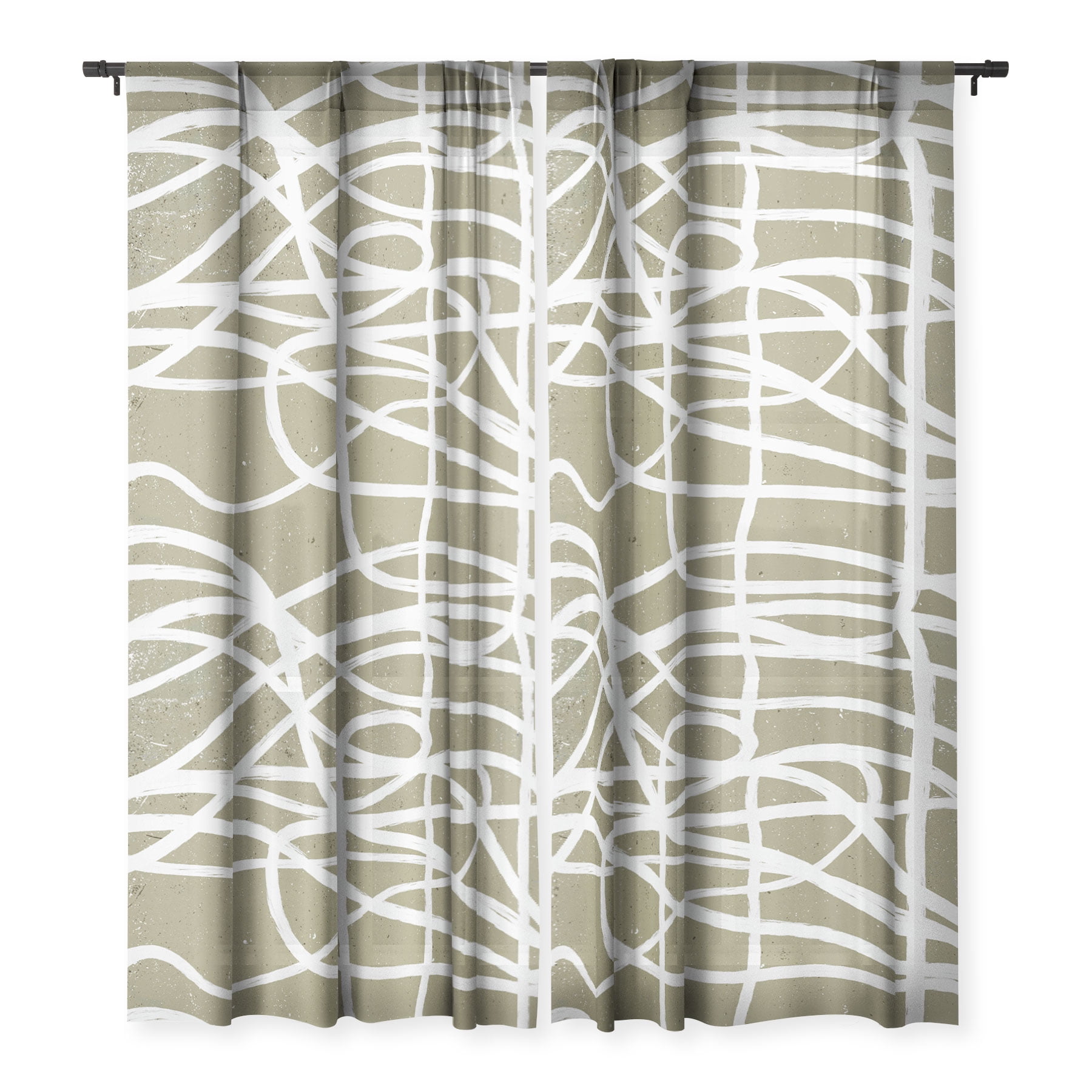 Society6 Ninola Design Japandi Minimal Marker Beige 84" x 50" Single ...