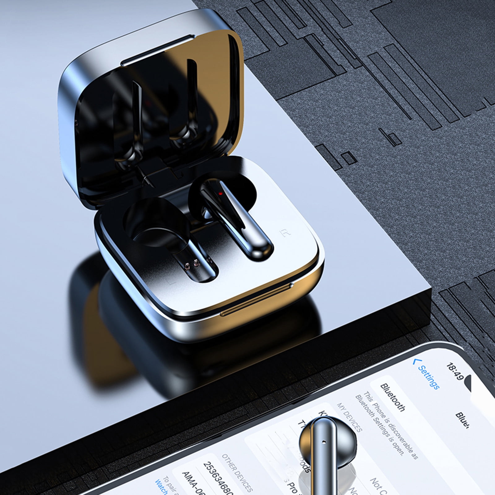 Socisucc Wireless Earbuds Bluetooth 5.3 Immersive Sound Headphones With ...