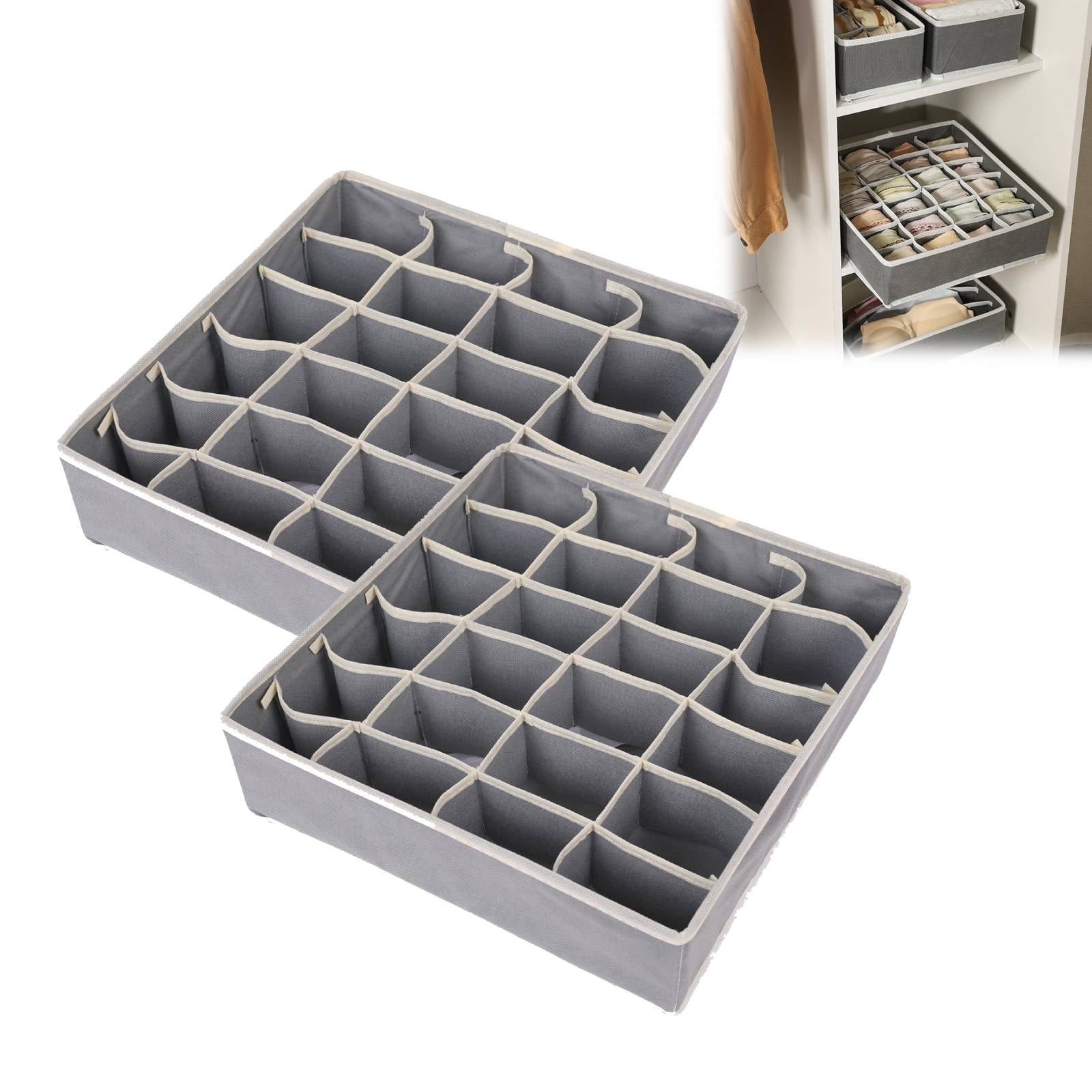 Sock Drawer Organizer Divider Underwear Organizer 16-cell Fabric ...