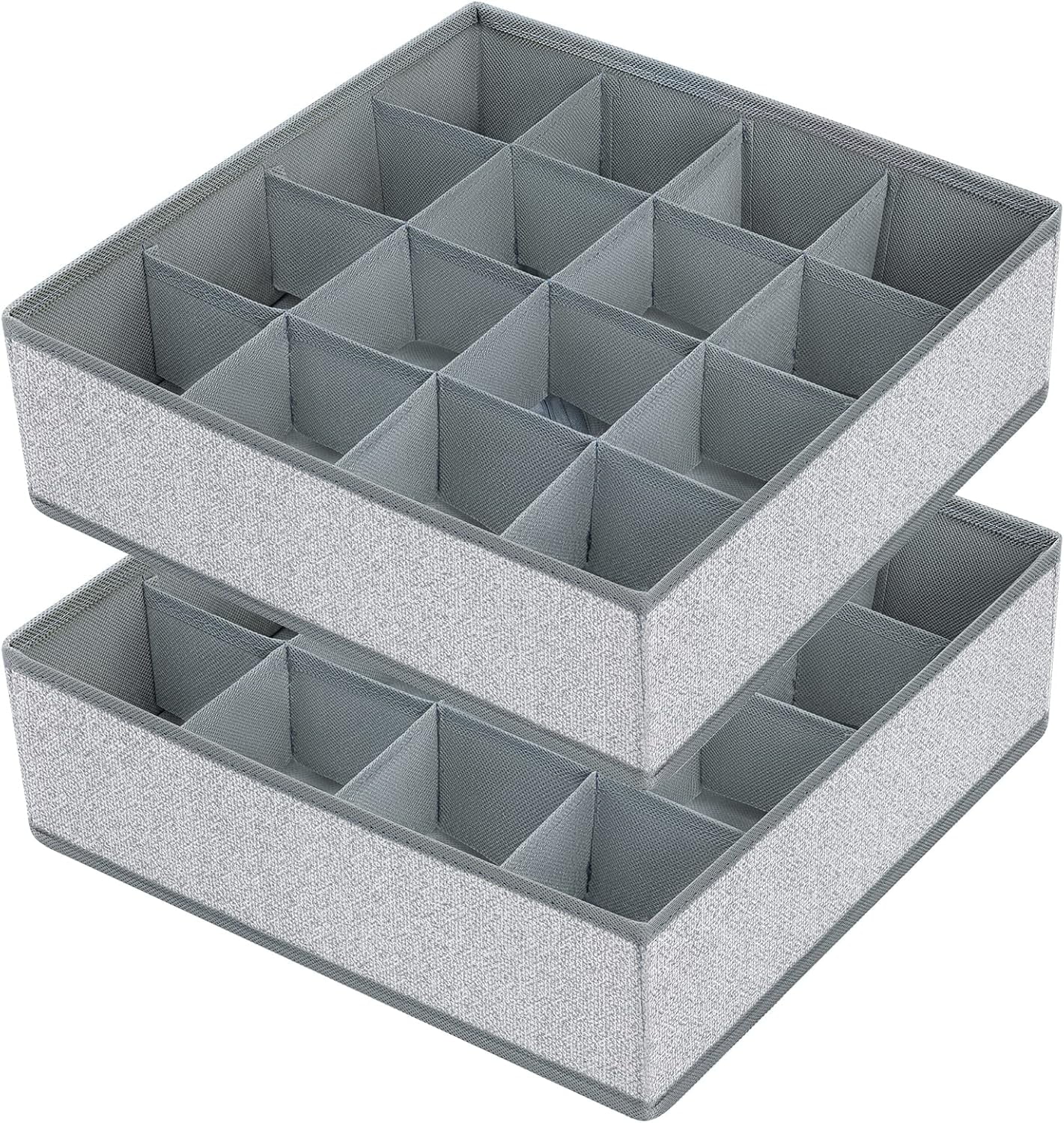 Sock Drawer Organizer Divider Underwear Organizer, 24 Cell Closet ...