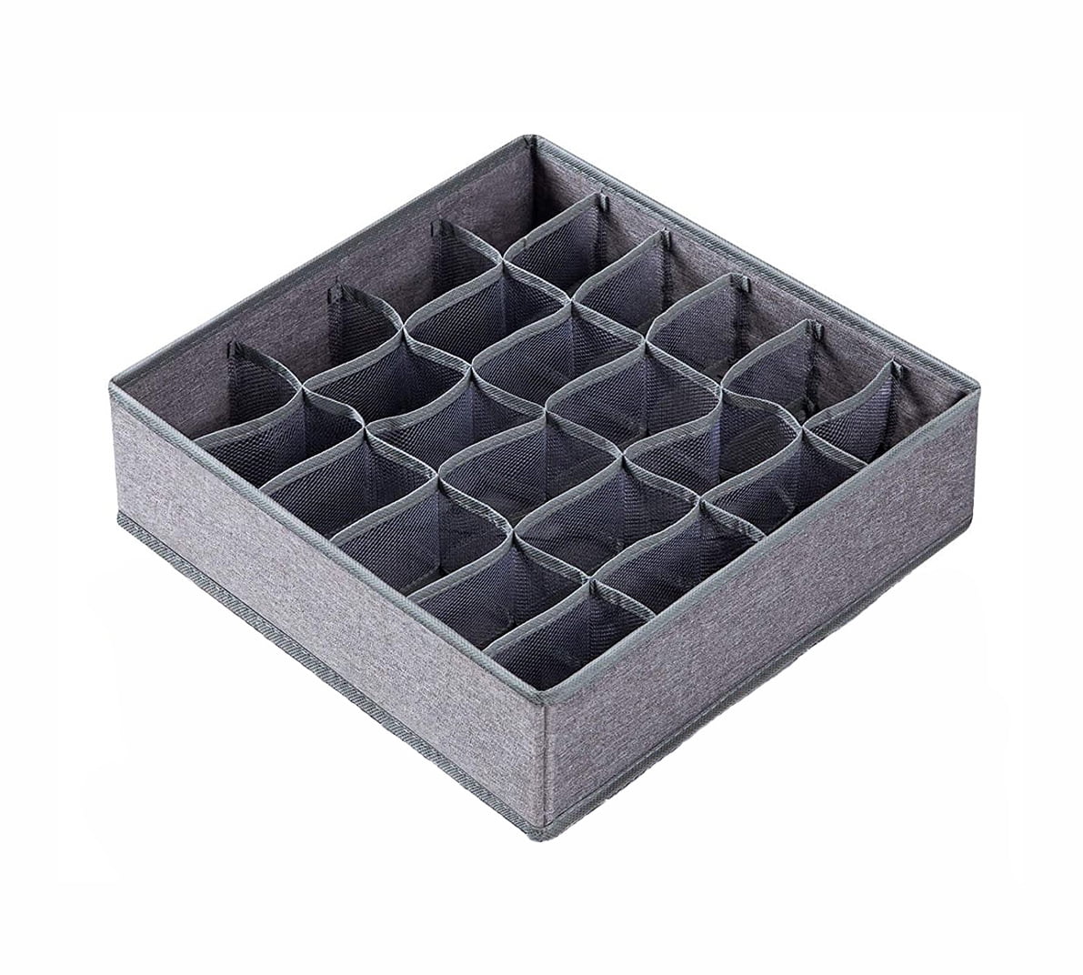 Sock Drawer Organizer Divider Underwear Organizer, 24 Cell Collapsible ...