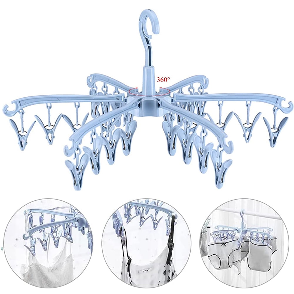 Sock Dryer, 24 Peg Sock Hanger For Washing Line, Hanging Rotable Sock ...