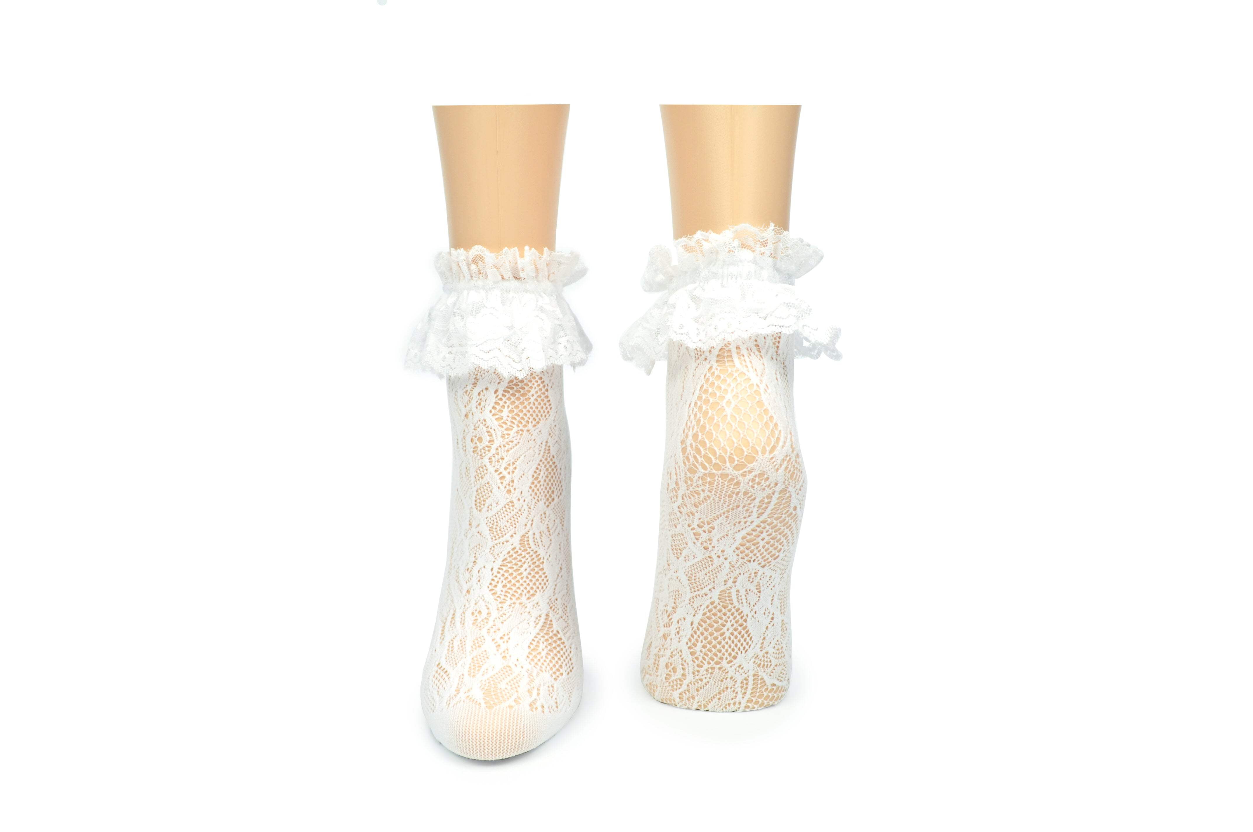 Sock House Co. Lace Ruffle Anklet Sock - Walmart.com
