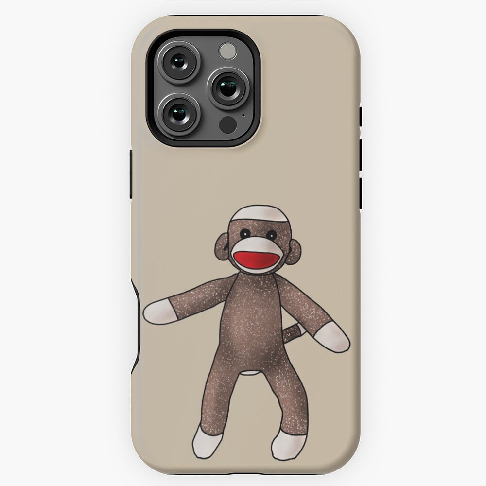 Sock Monkey Retro Painting Art Protective and Compatible iPhone 11-17 ...