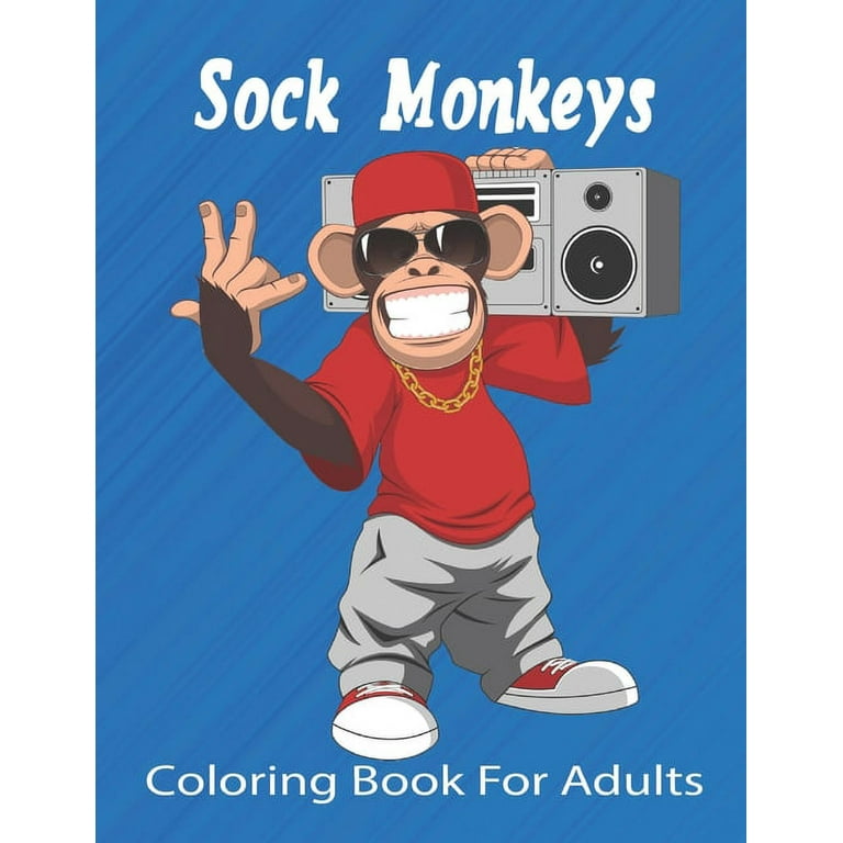 coloring pages of sock monkey