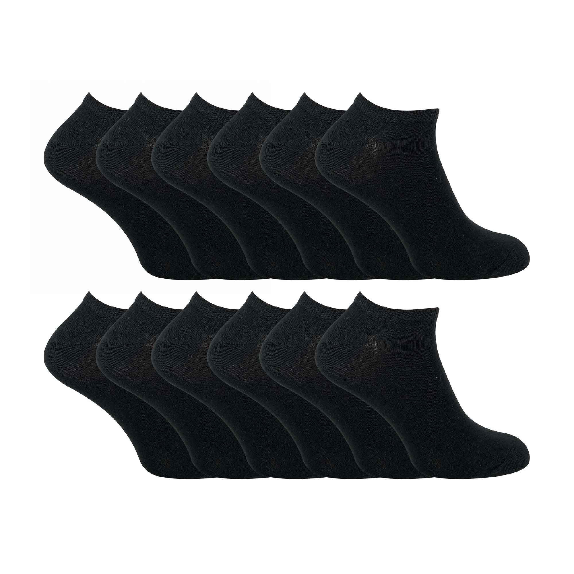 Sock Snob - 12 Pair Multipack Kids Quarter Trainer Socks - Walmart.com