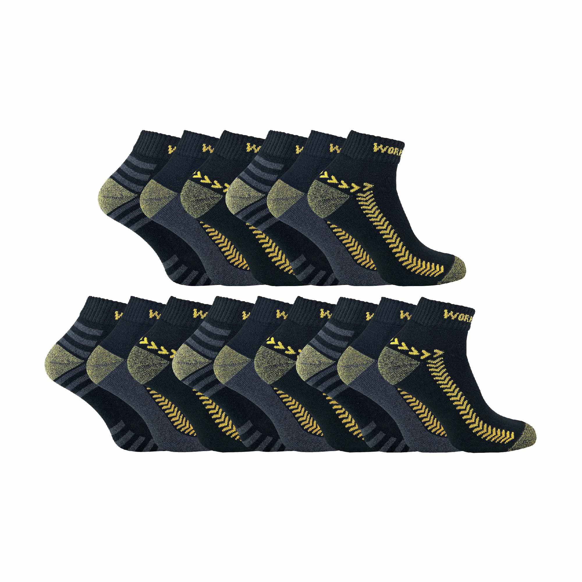 Sock Snob - 15 Pairs Mens Breathable Ankle Low Cut Work Socks with ...