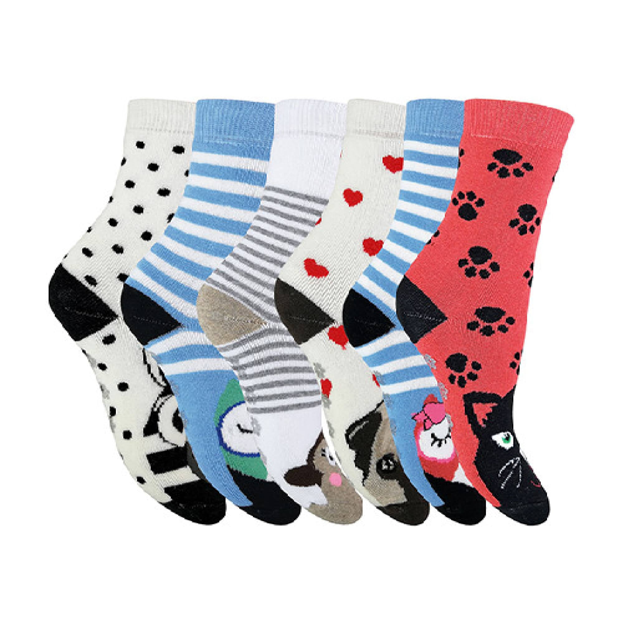 Sock Snob - 6 Pack Girls & Boys Thick Thermal Slipper Socks| Kids ...