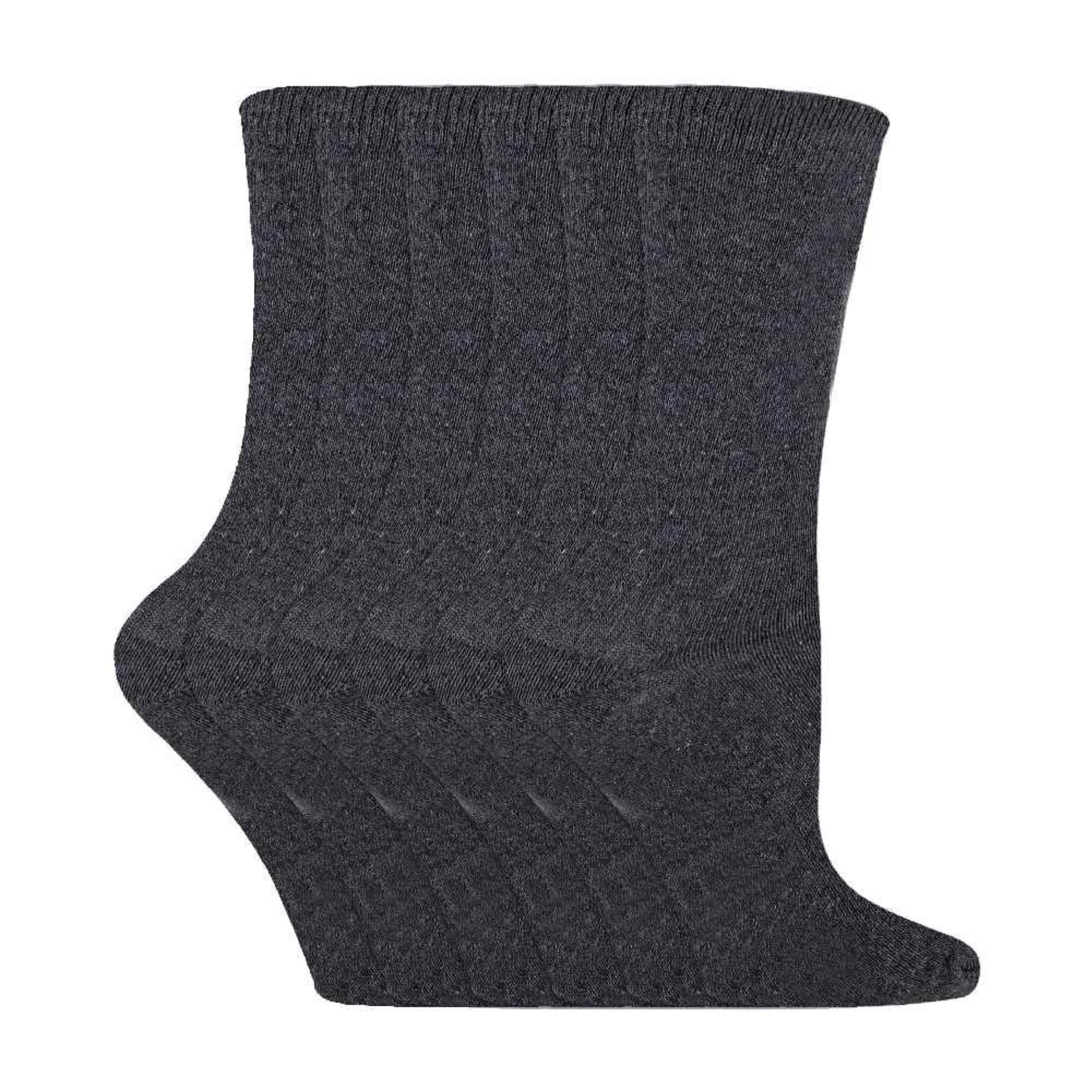 Sock Snob - 6 Pairs Kids Boys Girls Mid Calf Solid Color Casual Cotton ...