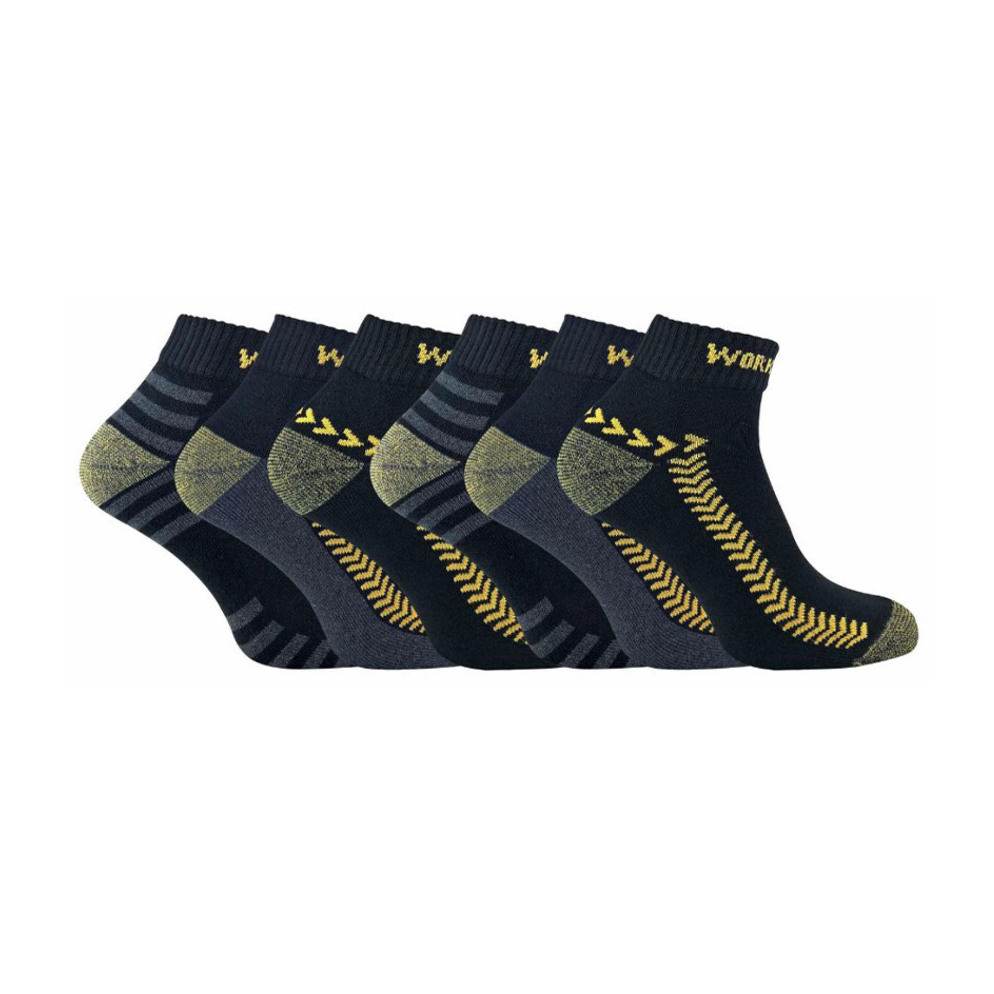 Sock Snob - 6 Pairs Mens Cotton Anti Sweat Low Cut Work Socks for Steel ...