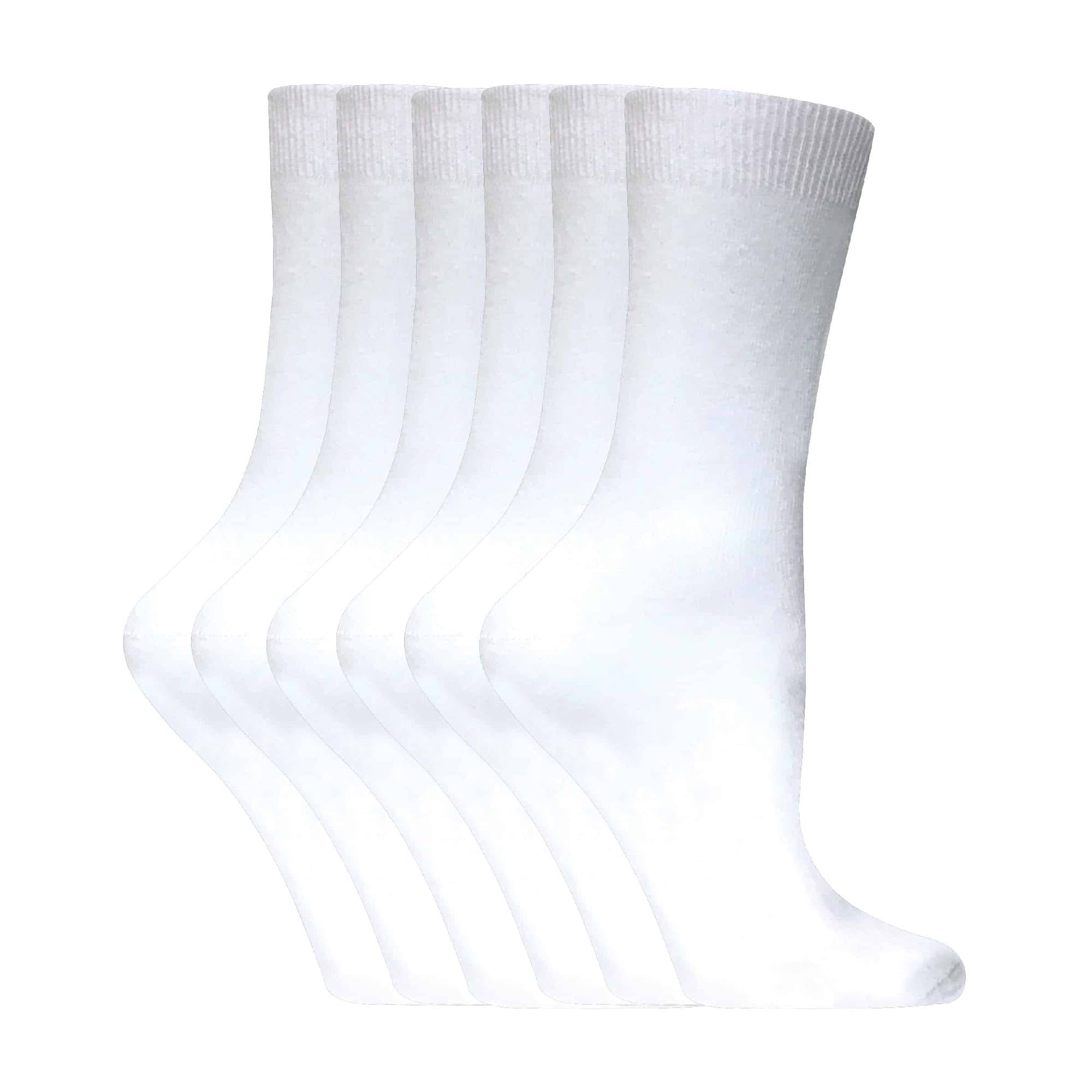 Sock Snob - 6 Pairs of Ladies Plain Coloured Cotton Rich Ankle Socks ...