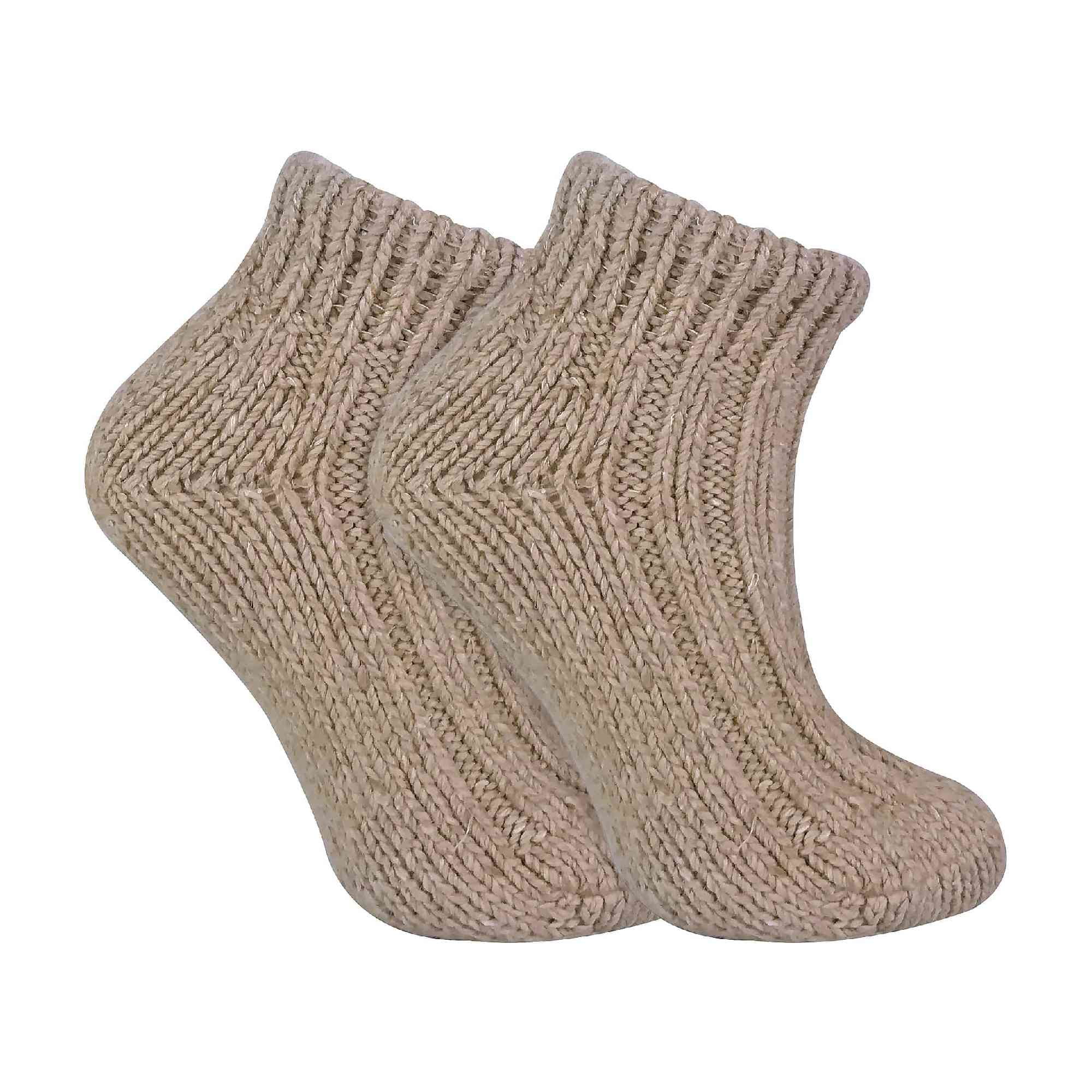 Sock Snob - Ladies Chunky Ribbed Low Cut Wool Blend Ankle Boot Socks ...