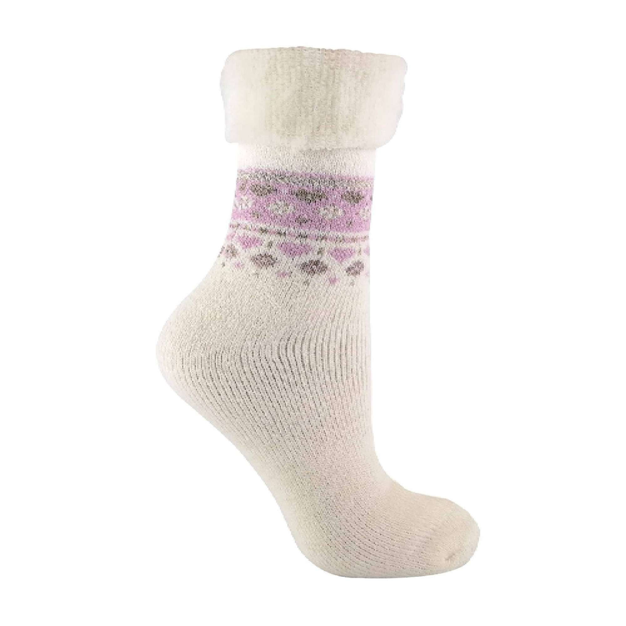 Sock Snob - Ladies Turn Over Top Warm Thermal Winter Nordic Bed Socks ...