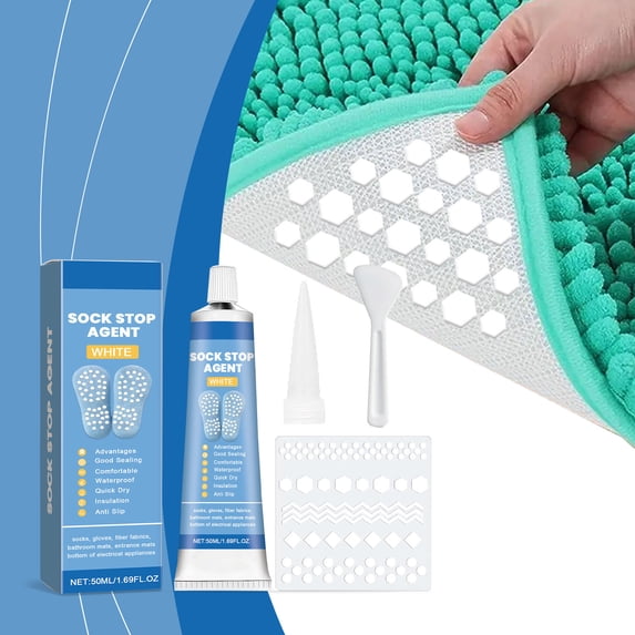 Sock Stop Fabric Paint 50ml Grip Glue for Non-Slip Socks Bathroom Mats ...