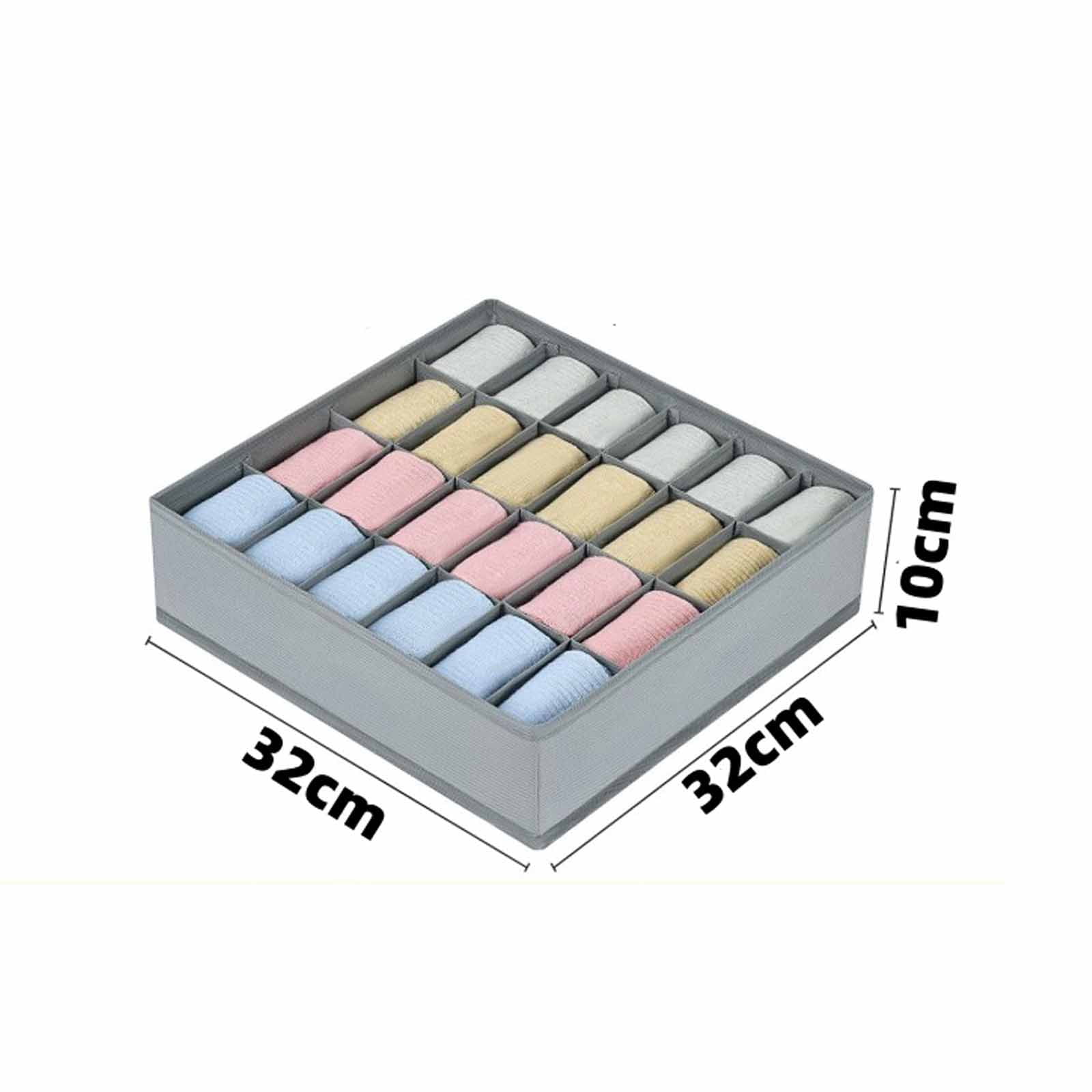Sock Underwear Drawer Organizer Dividers 24 Cell Fabric Foldable ...
