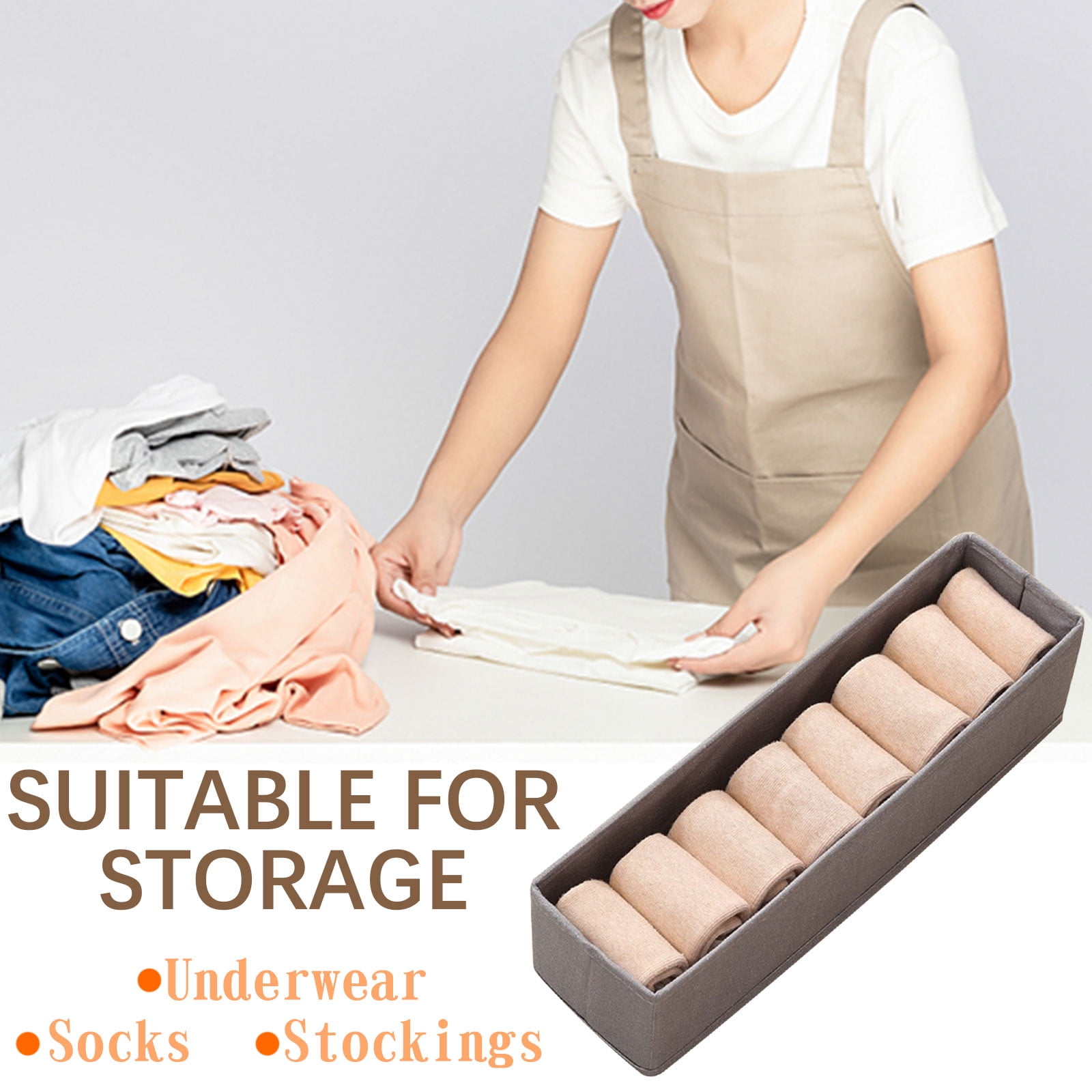 Sock and Underwear Drawer Organizer Dividers,Foldable Dresser Drawer ...