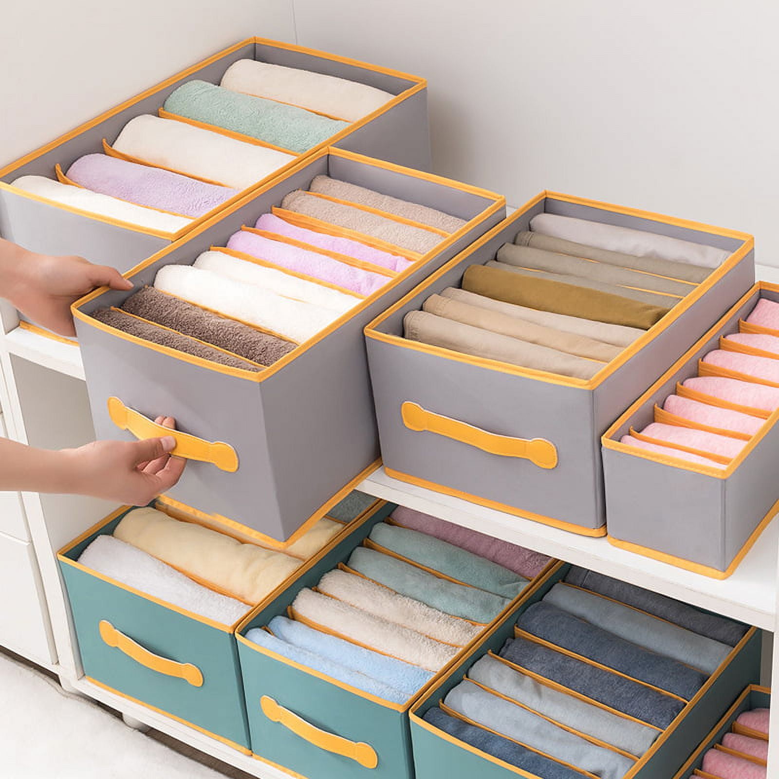 Sock Underwear Organizer Dividers, Drawer Organizers Fabric Foldable ...