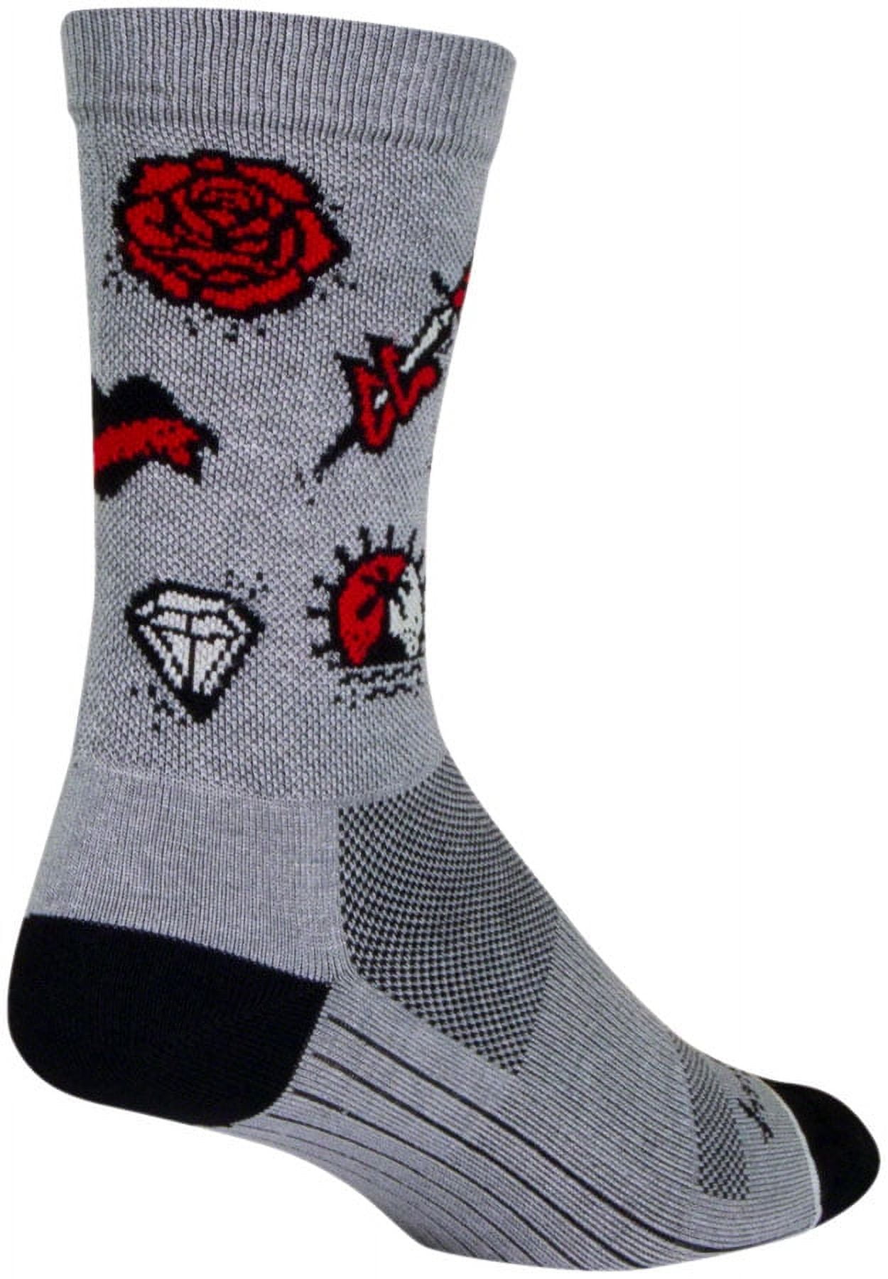 SockGuy Ink Crew Sock - 6", Small/Medium Stretch-To-Fit Sizing System ...