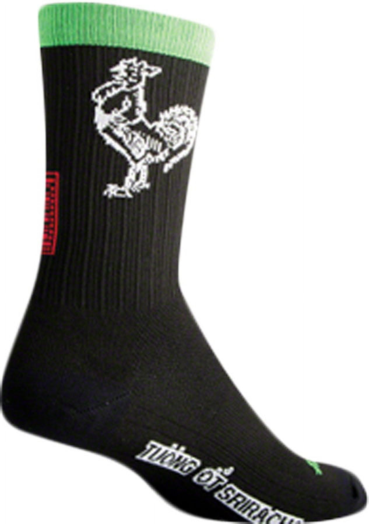SockGuy SGX Sriracha Socks 6 inch Compression Black Small Medium Unisex ...