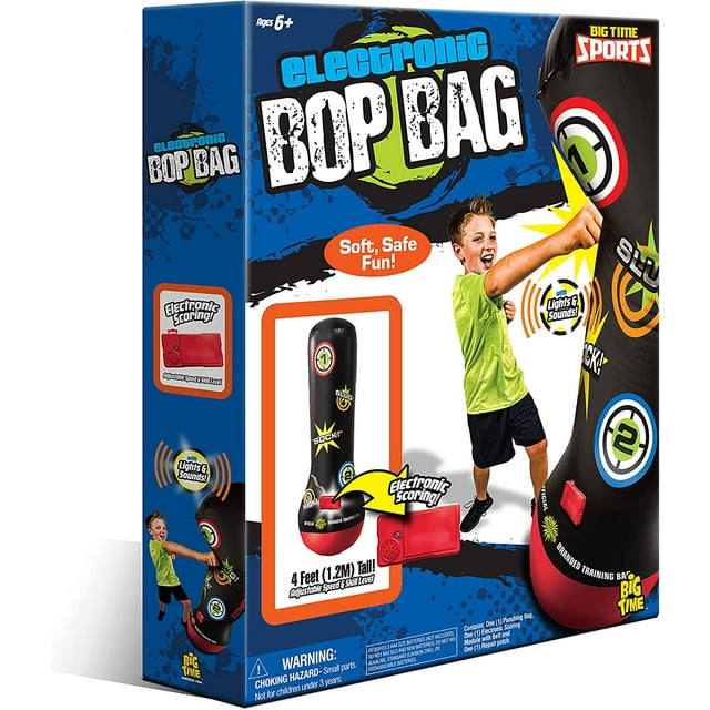 Socker Boppers- Electronic Bop Bag, Inflatable Punching/Kickboxing Bag ...