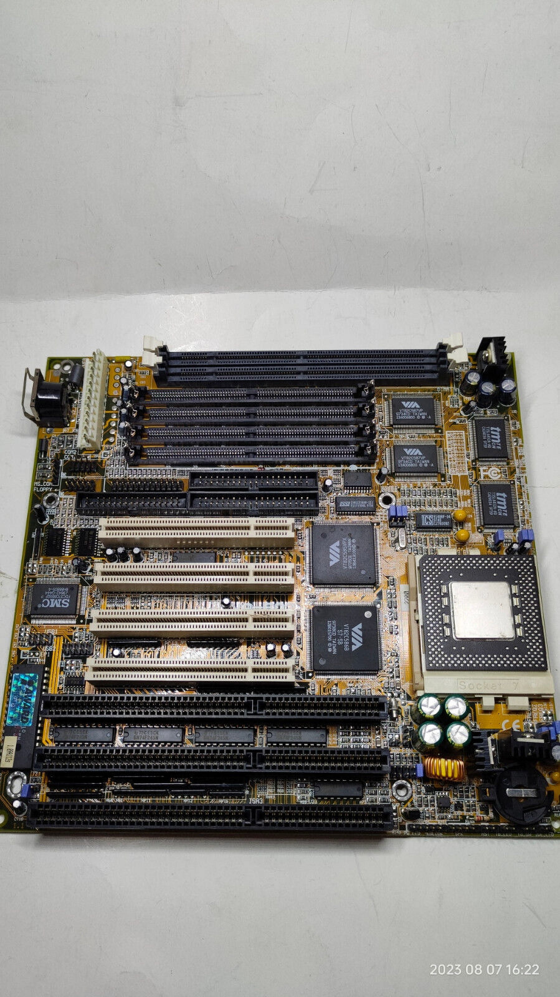 Socket 7 at fic va-502 motherboard, 3x isa, 4x pci , 166Mhz cpu, tested ...