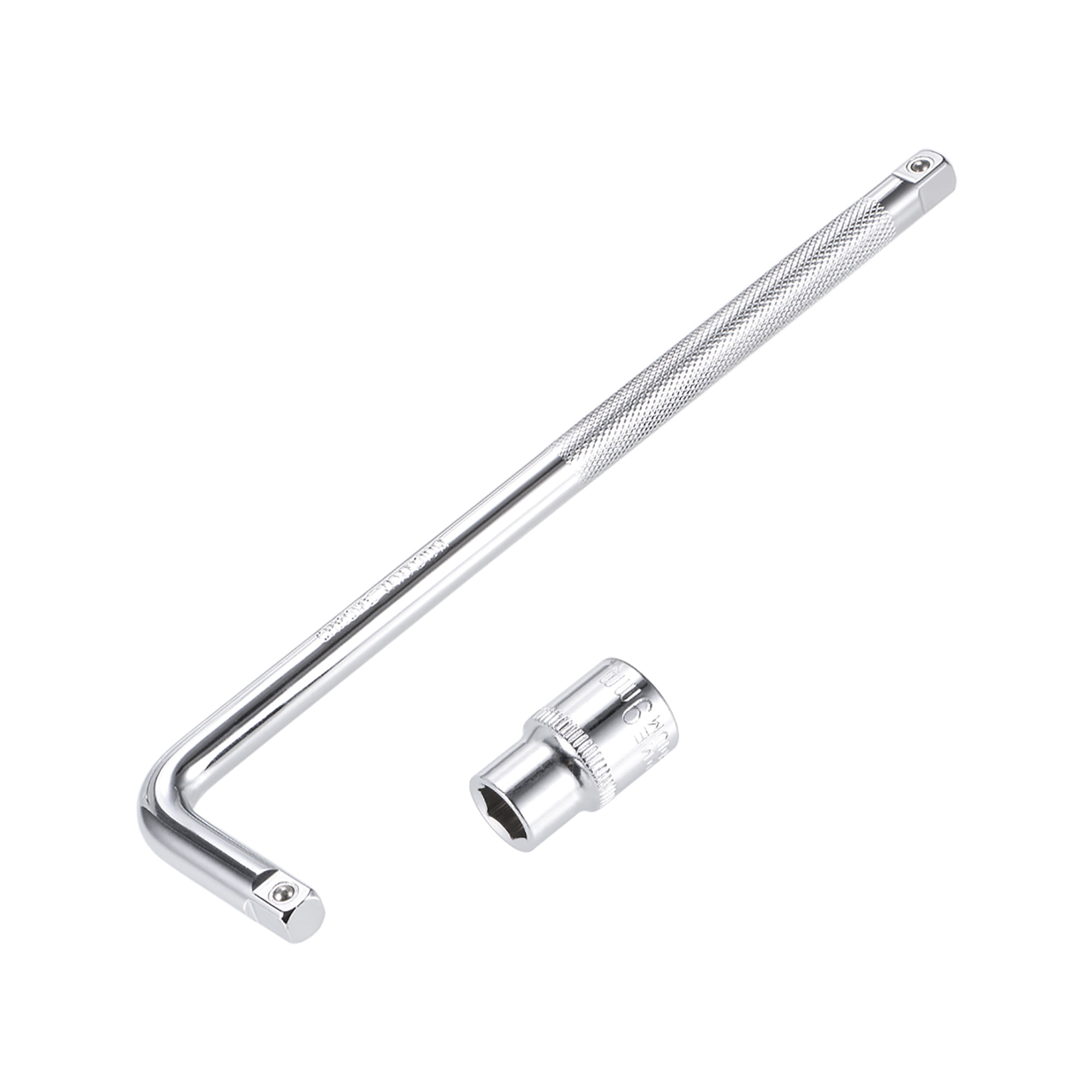 Socket Accessory Set, 9mm 6-Point Shallow Socket 10" L-Shape Extension ...
