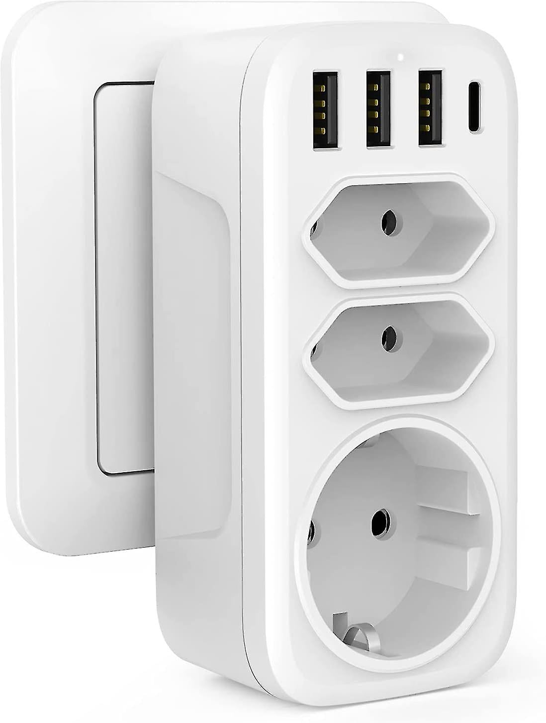 Socket Adapter Usb Socket 7 In 1 Multiple Socket With 2 Euro Sockets 1