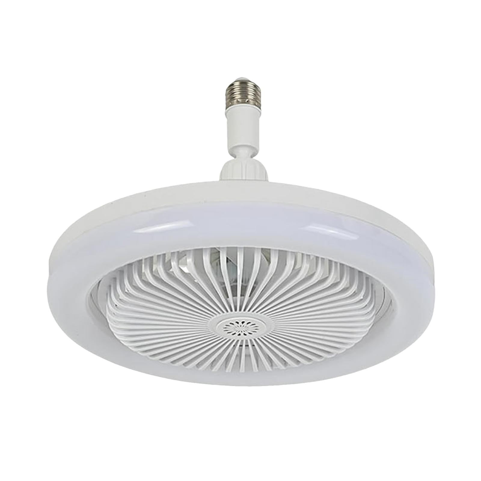 Socket Fan Light with Remote Control, 3 Colors 3000K-6500K Dimmable LED ...
