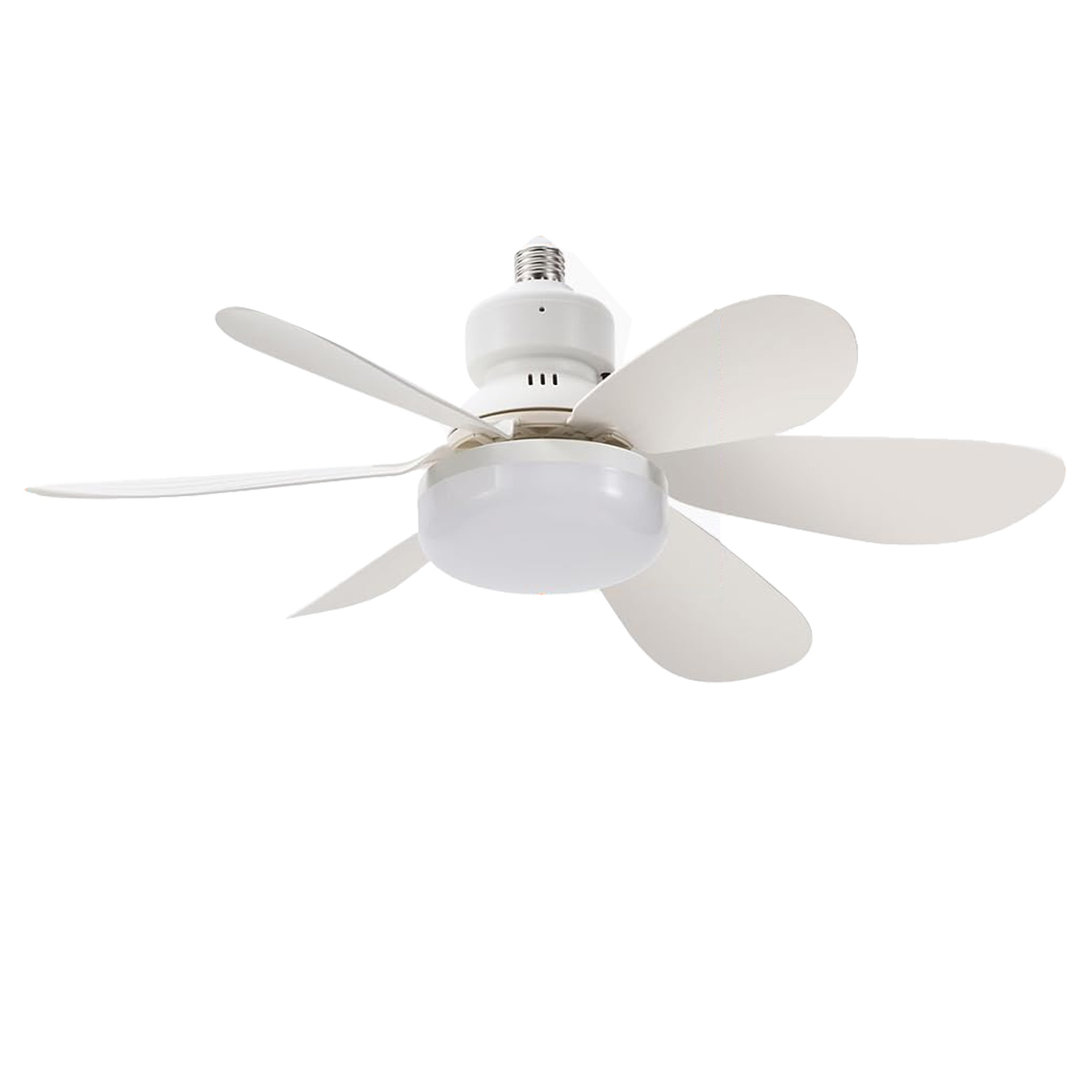 Socket Fan Light with Remote, Screw Ceiling Fans with Lights, E27 Base ...