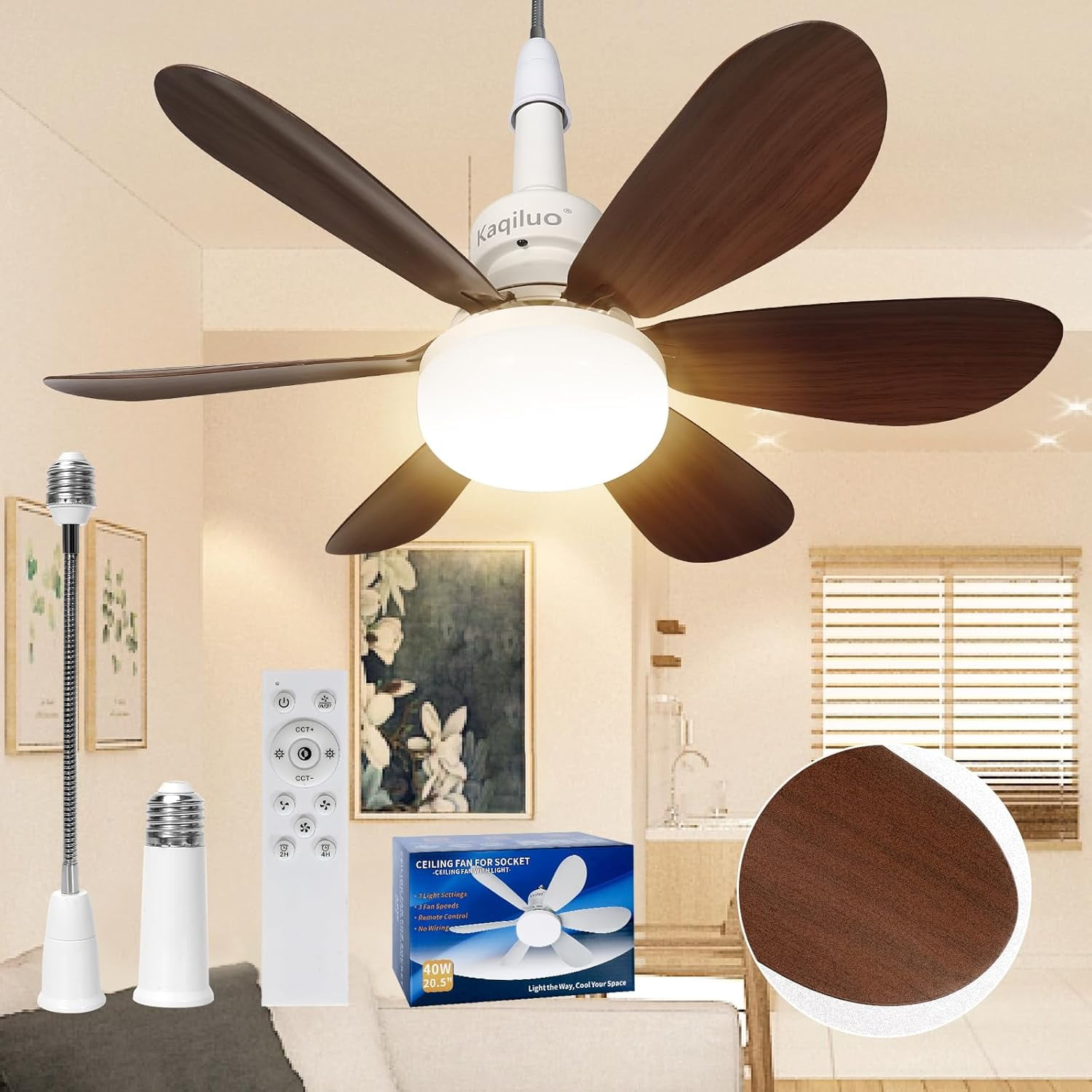 Light With Fan Drahwal With Light, Remote Control Universal Socket Fan