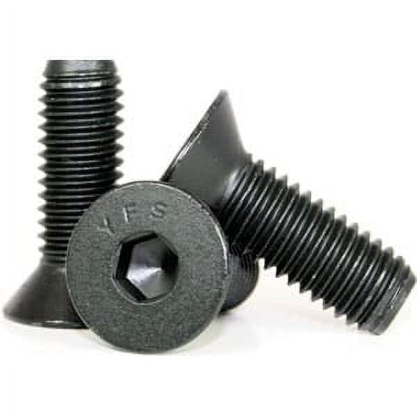 Socket Flat Countersunk Head Cap Screw, 12-24 x 3/4" Alloy Steel, Black ...