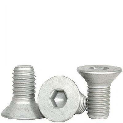 Socket Flat Countersunk Head Cap Screw, 4-40 x 3/4", Alloy Steel, Mechanical Zinc, Hex Socket ...