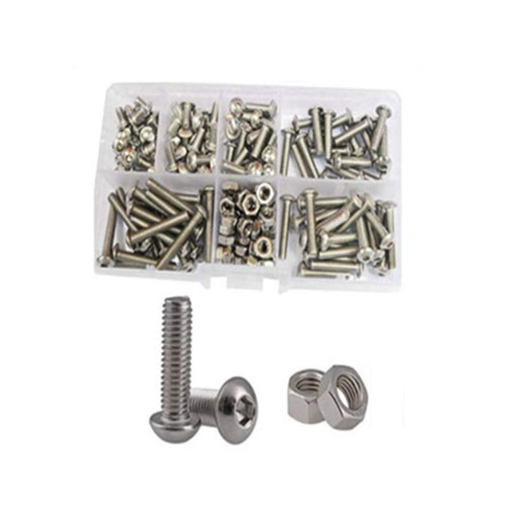 Socket Head Screw Metric Thread Hexagon Allen Bike Machine Nut Set Assortment Box 304 Stainless ...
