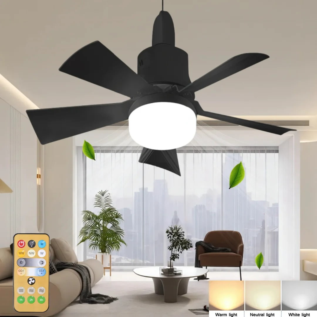 Socket LED Fan Light with Remote Small Ceiling Fans with Lights 3 ...