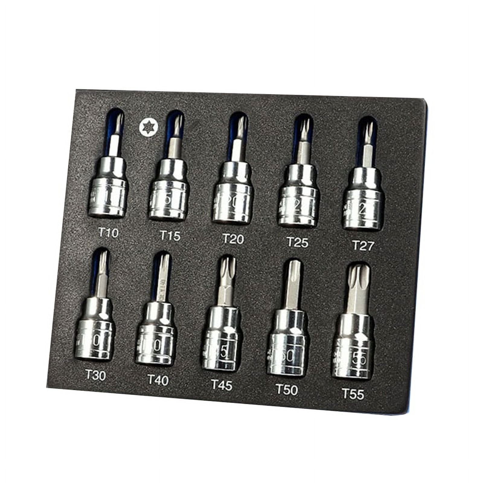 Socket Set 10-Piece Torx Socket Set T10 - T55 Drive Socket Set 3/8 inches - Walmart.com