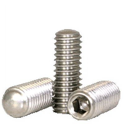 Socket Set Screw, Oval Point, 1/4-20 x 1/2", Stainless Steel, 18-8, Hex ...