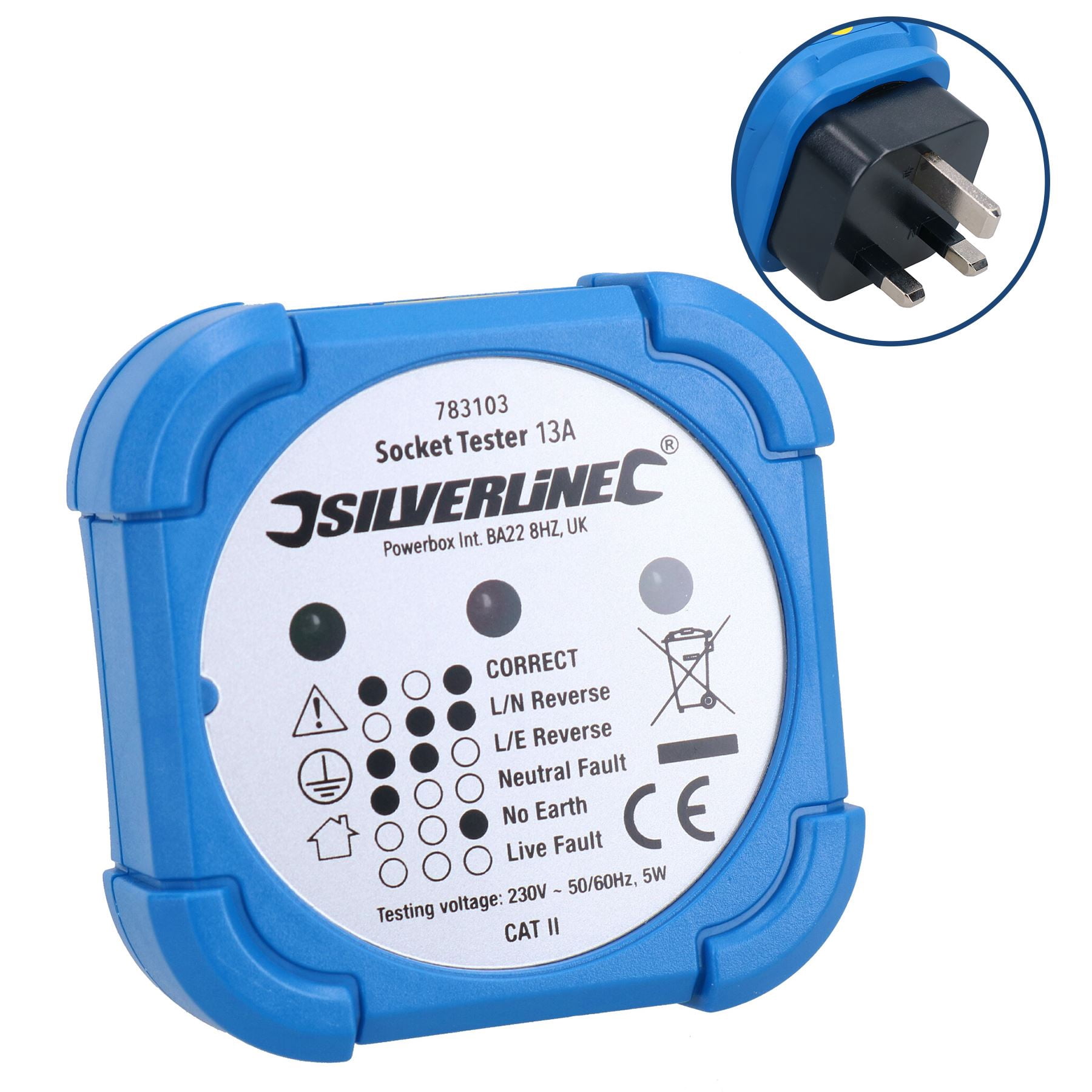 Socket Tester 50mm Diameter 240v Plug Mains Test Checker Electric ...