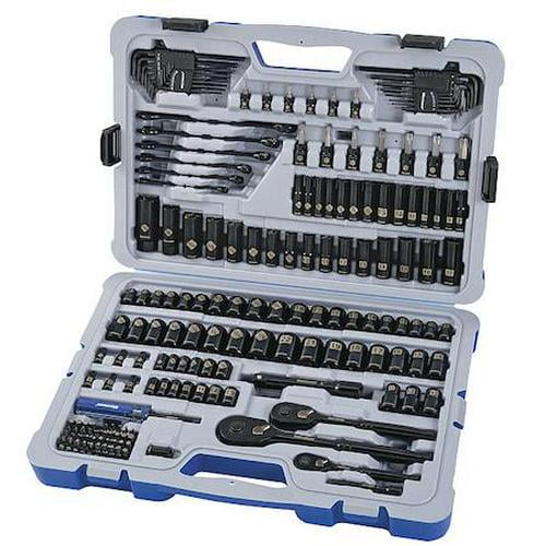 Socket Wrench Set, 1/4 in, 3/8 in, 1/2 in Drive Size, (58) 6-Point, (28 ...