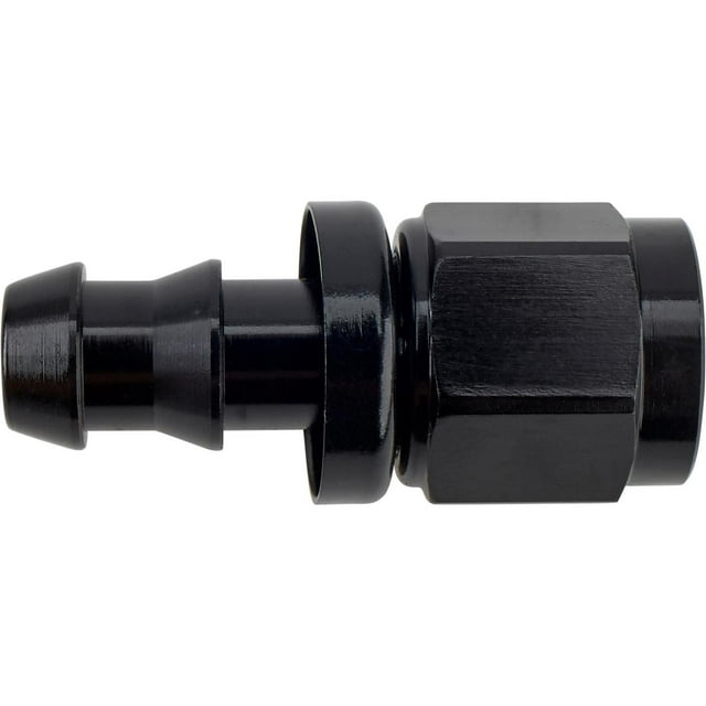 Socketless Hose End Fitting, 6AN Fitting, Black Socketless Straight ...