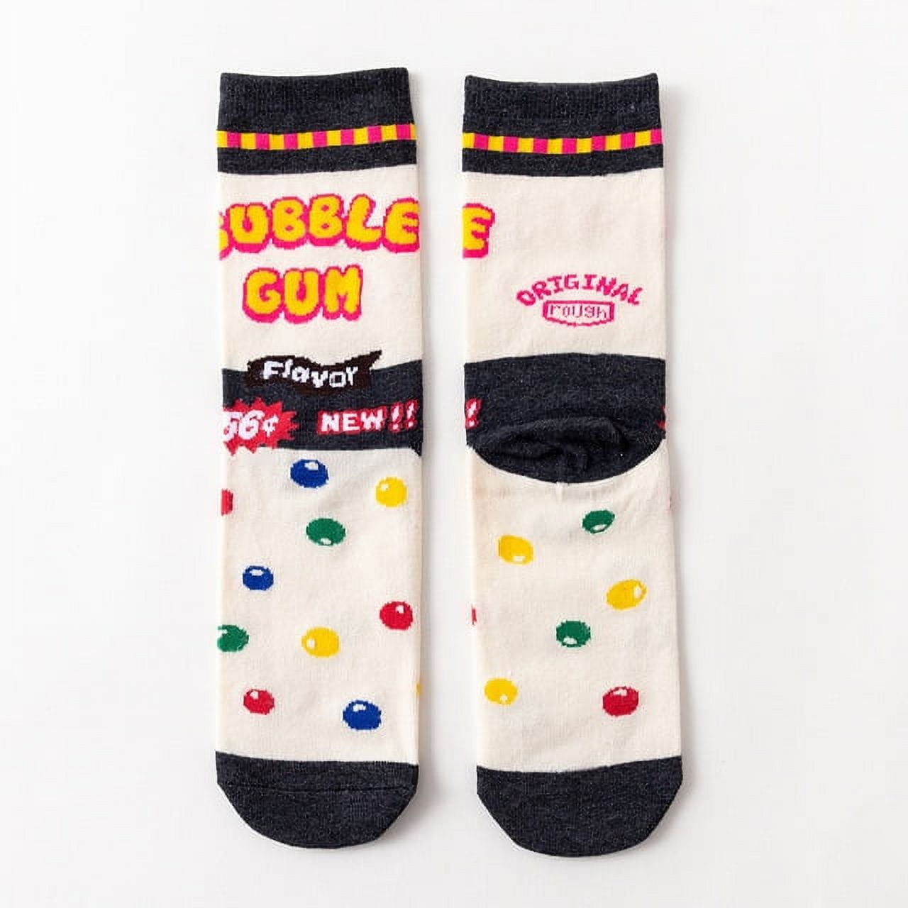 Socks Funny Cute Cartoon Fruits Banana Avocado Lemon Egg Cookie Donuts ...