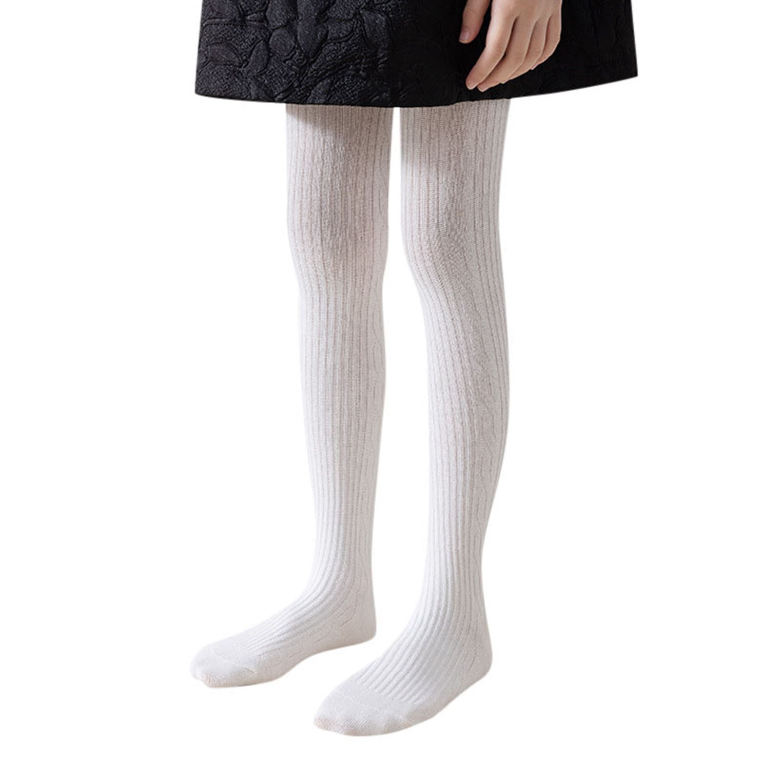 Socks Kids Girls' Tights Cotton Cable Knit Footed Leggings Pantyhose ...