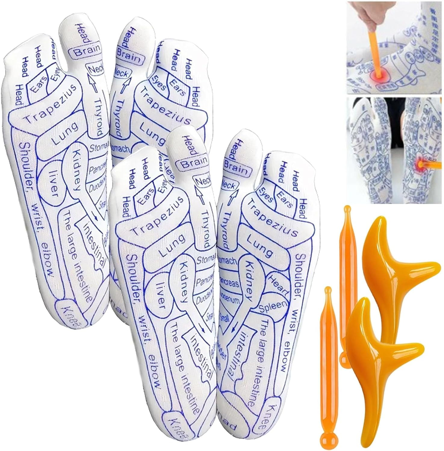 Socks,Reflexology Socks with Tools, Acupressure Reflexology Foot ...