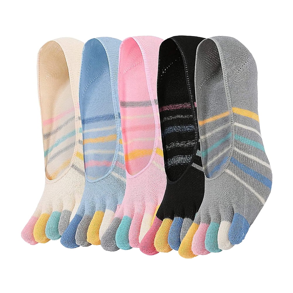 Socks Toe Five Finger Women Cut Sock Liner Breathable No Invisible Show ...