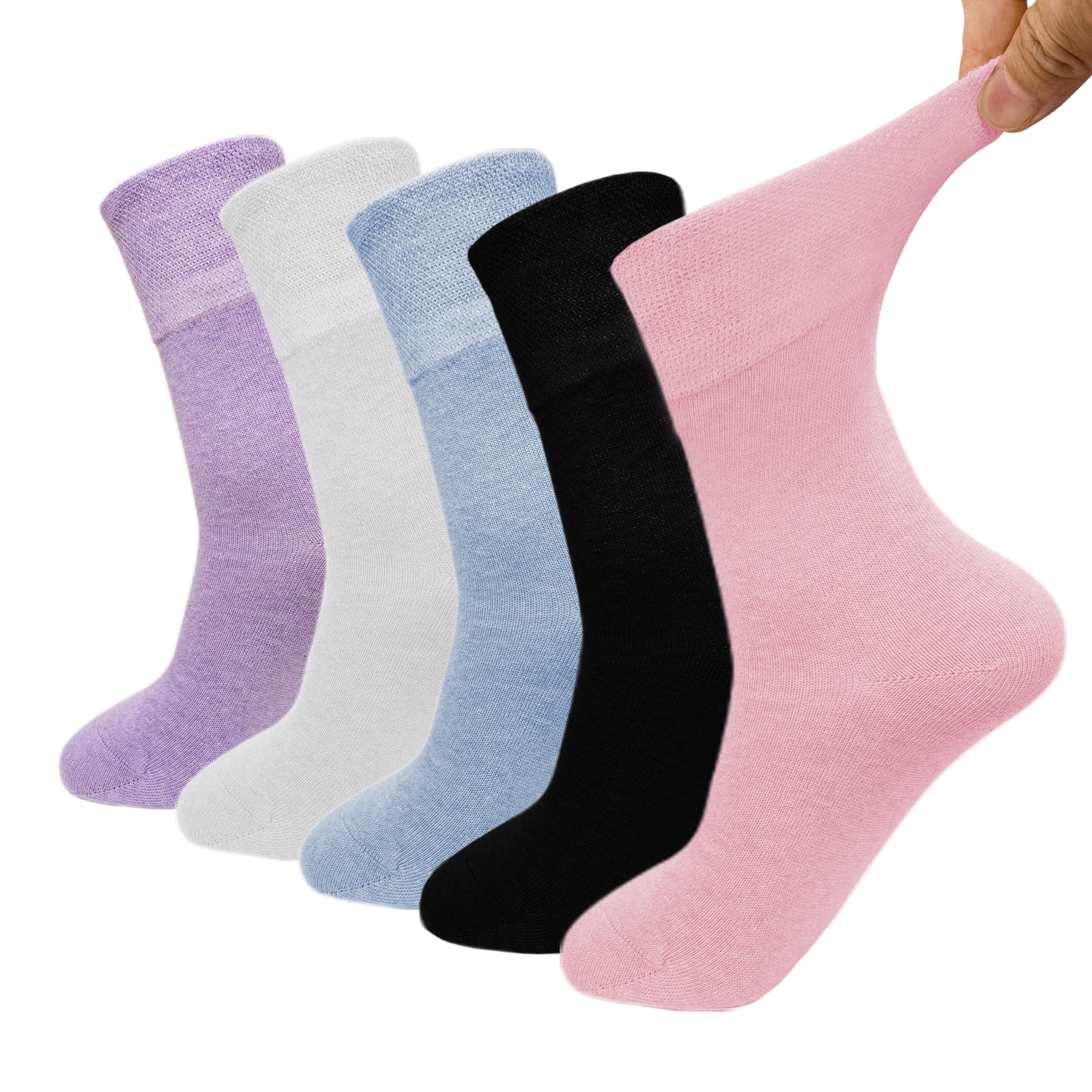 Socks for Women, LOFIR Comfortable Womens Socks - 5 Pairs with Loose ...