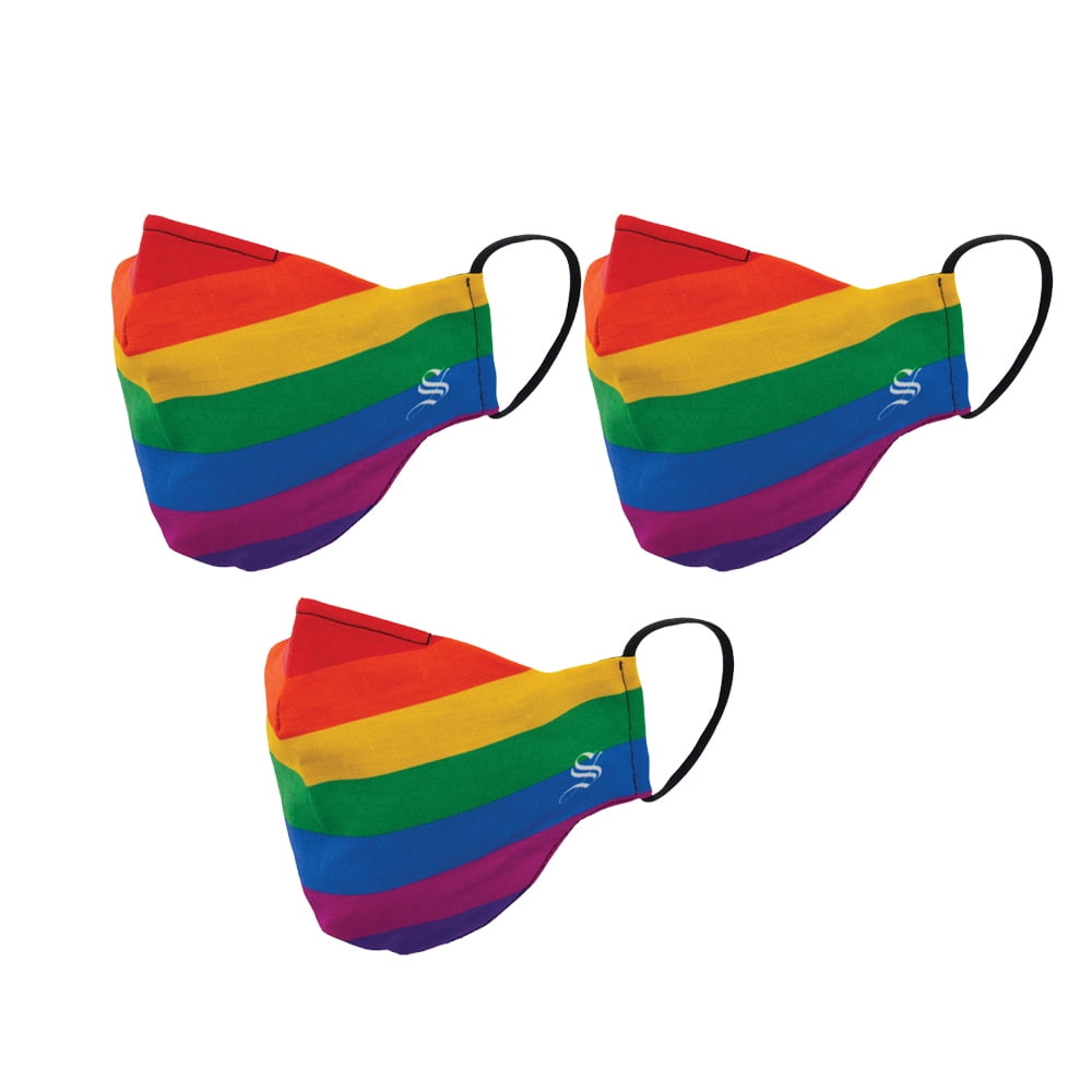 Socksmith Fun Designed Masks - One Size Fits All (Rainbow - Multi, 3 ...